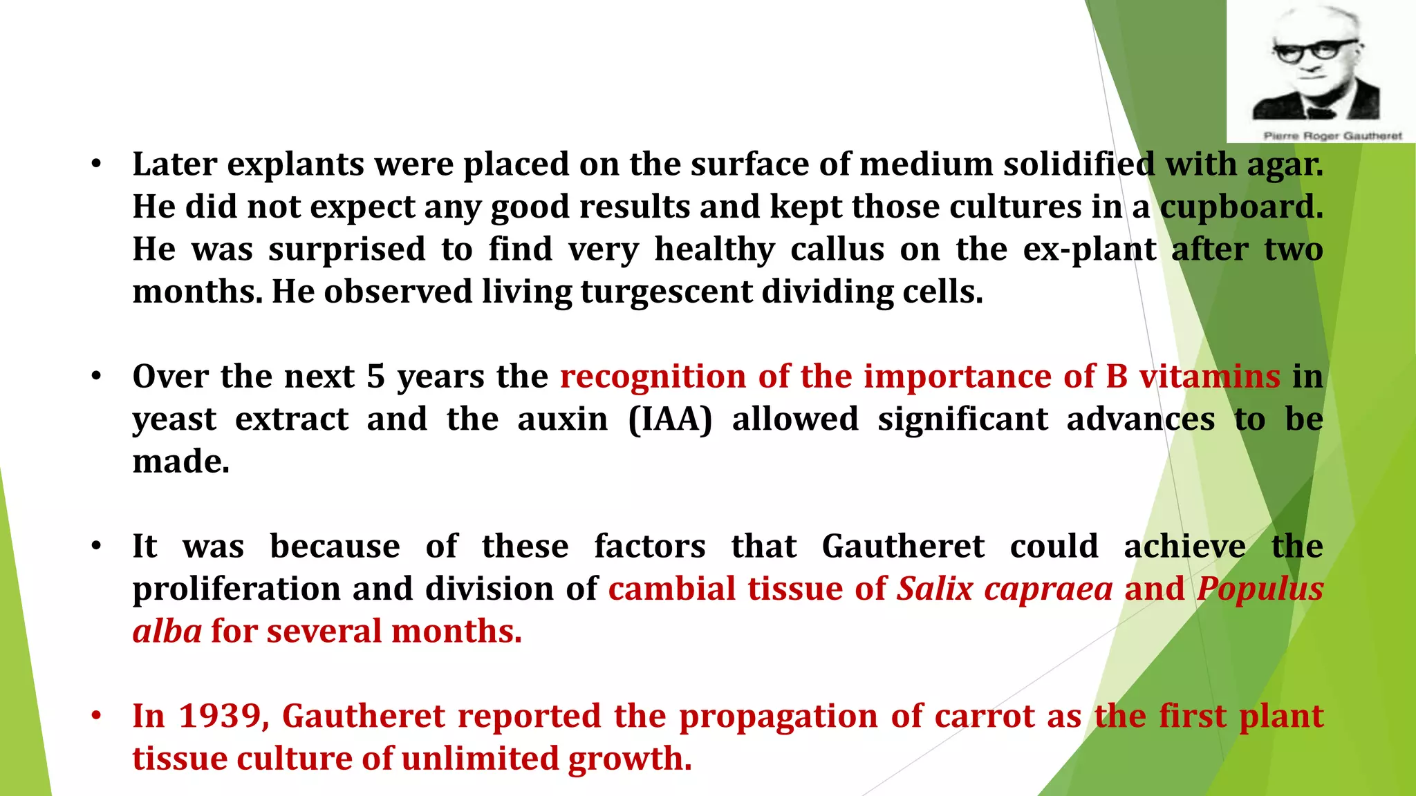 History of Plant Tissue Culture | PPTX