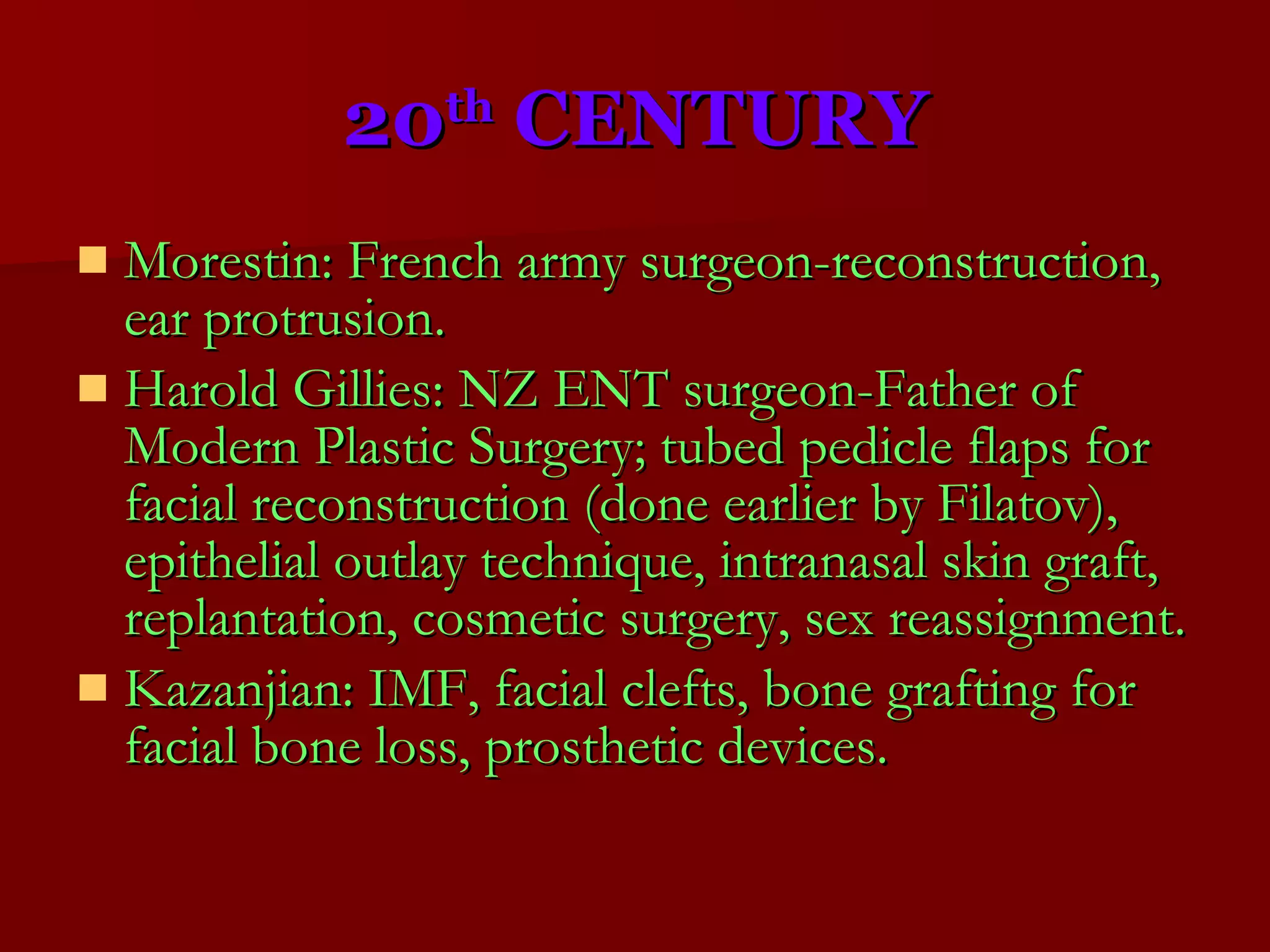 History Of Plastic Surgery | PPT