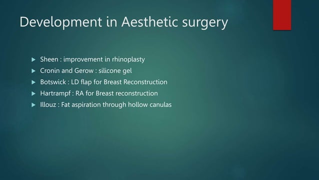 this ppt is about the origin of plastic surgery and its journey through ...