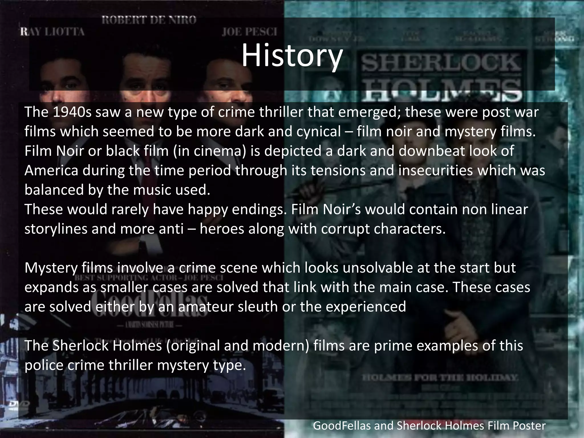 Police Crime Thriller Film Genre History Complete | PPT