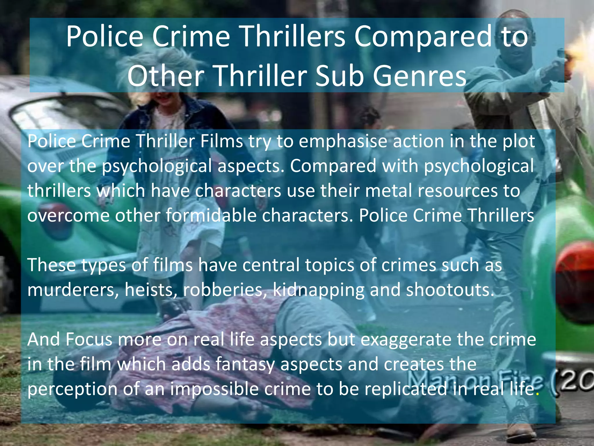 Police Crime Thriller Film Genre History Complete | PPT