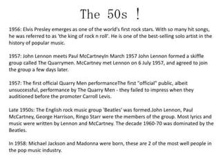 History of popmusic | PPT