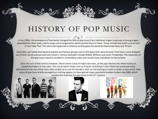 History Of Pop Music | PPTX
