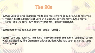 History of pop music | PPTX