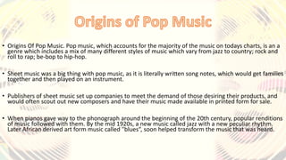 History of pop music | PPTX