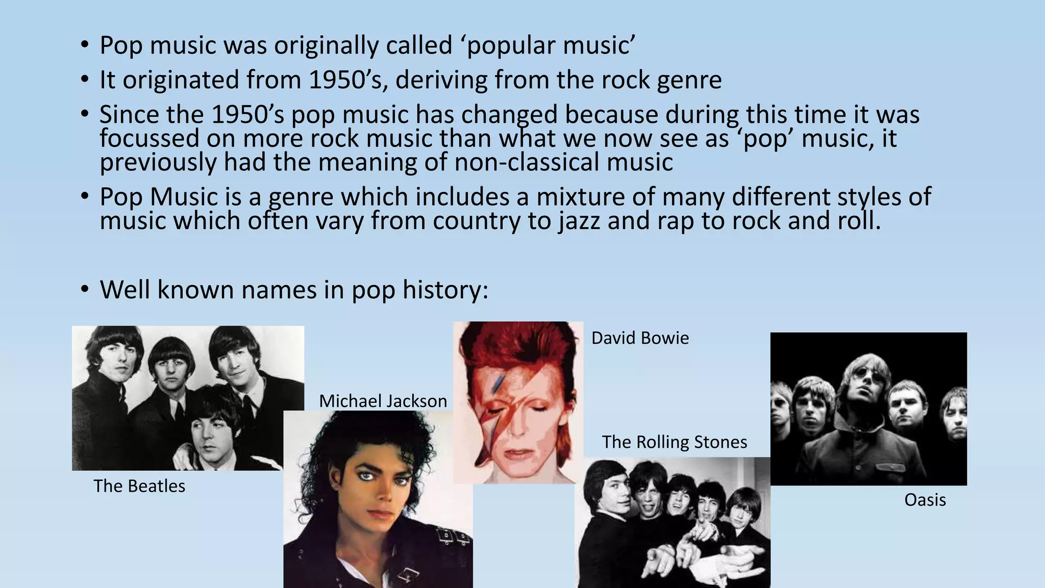 History of pop music | PPTX