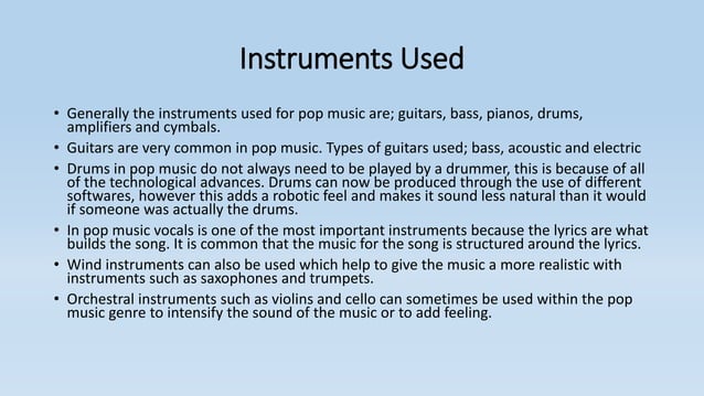 History of pop music | PPT | Free Download