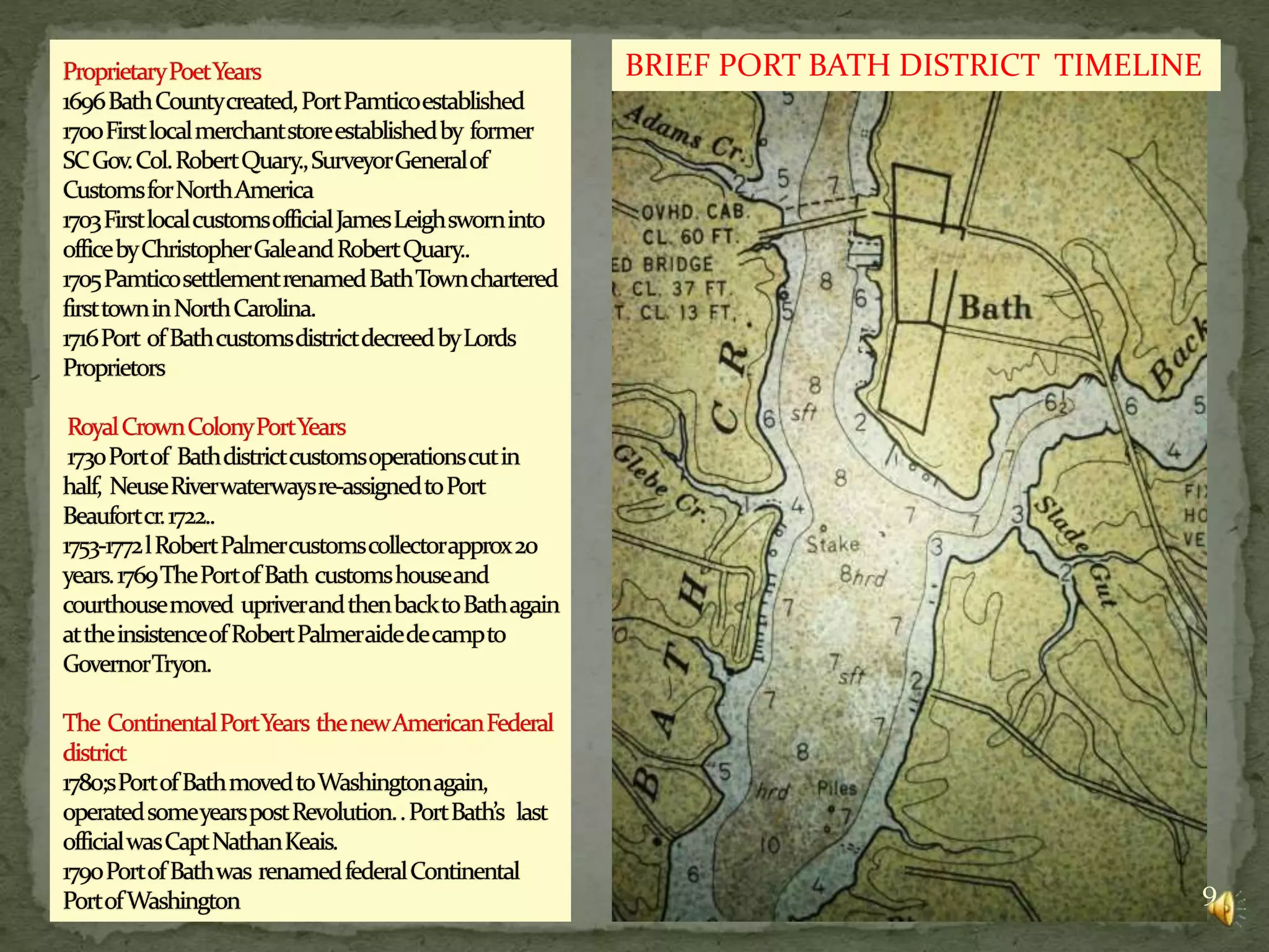 History of NC Colonial and Continental Port of Bath and its Colonial ...