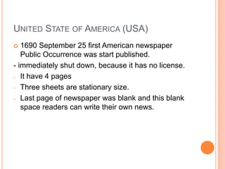 History of press in uk and usa 0000000 | PPTX