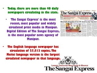 The history of print media in Manipur, India. | PPTX