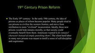 History of prisons in america | PPTX