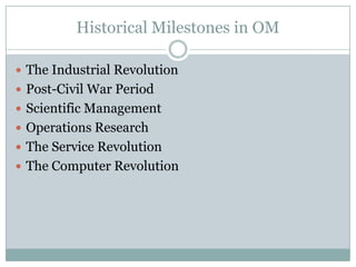 History of production and operations management | PPTX