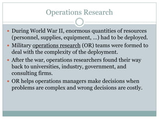 History of production and operations management | PPTX