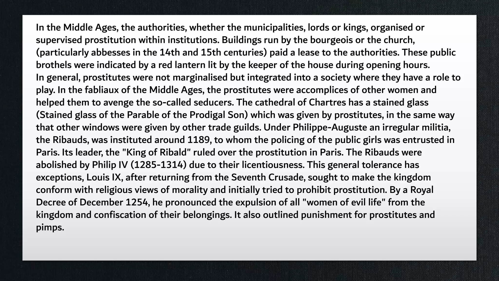 History of prostitution in France | PDF