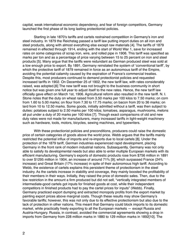 History of Protectionism | PDF