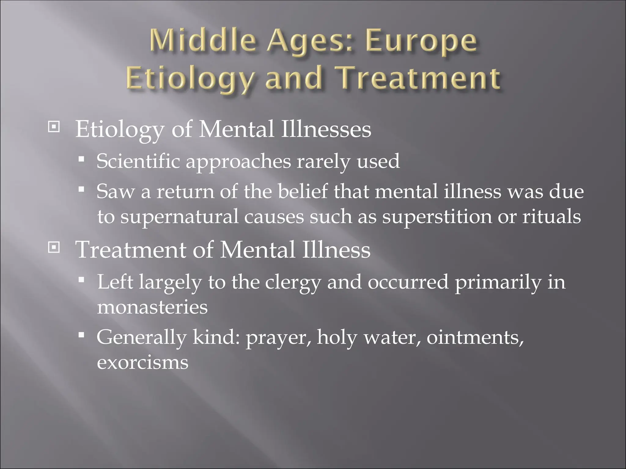 history of psychiatry mental health nursing | PPT