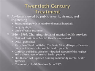 history of psychiatry mental health nursing | PPT