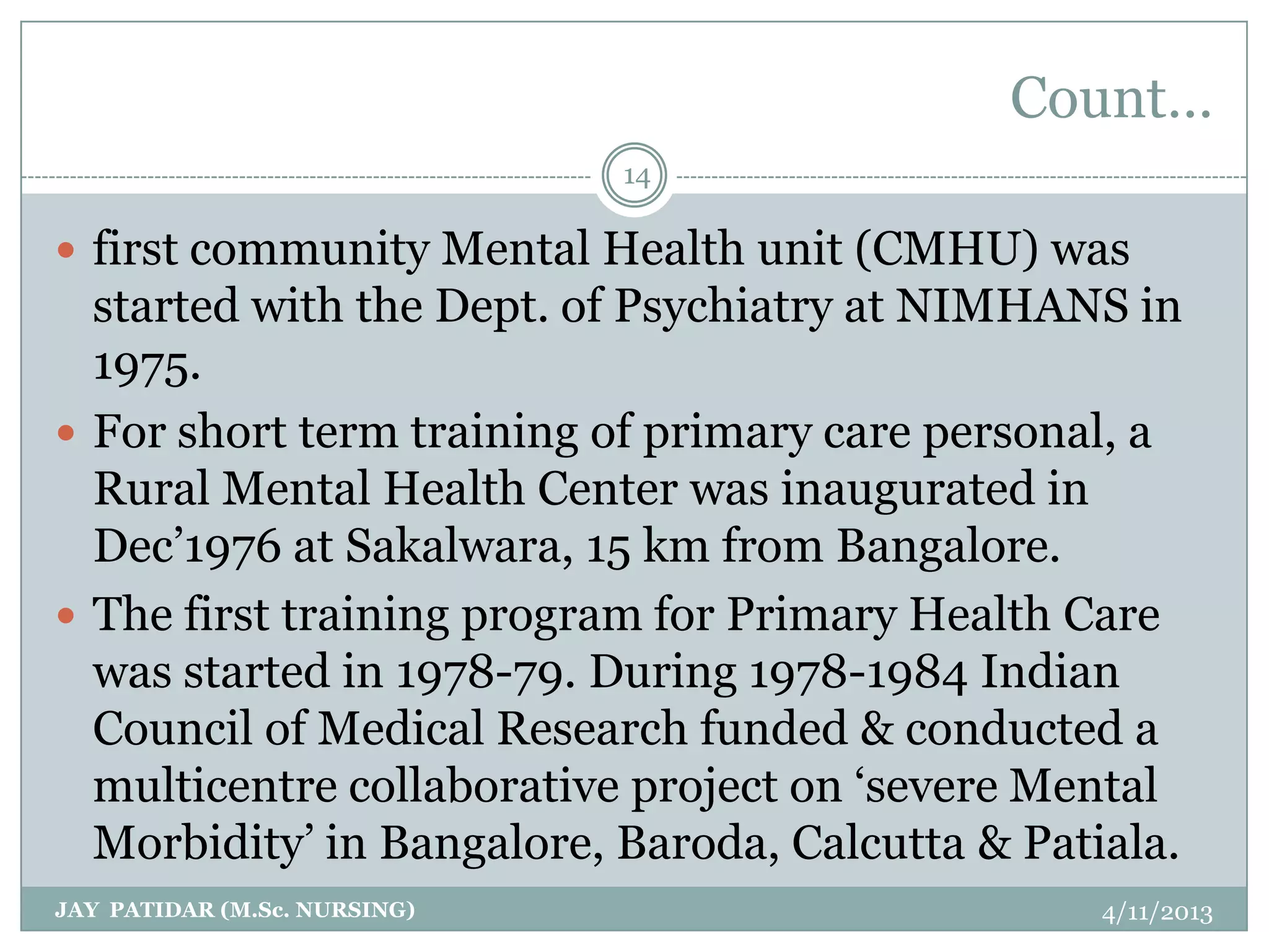 History of psychiatry in india | PPTX