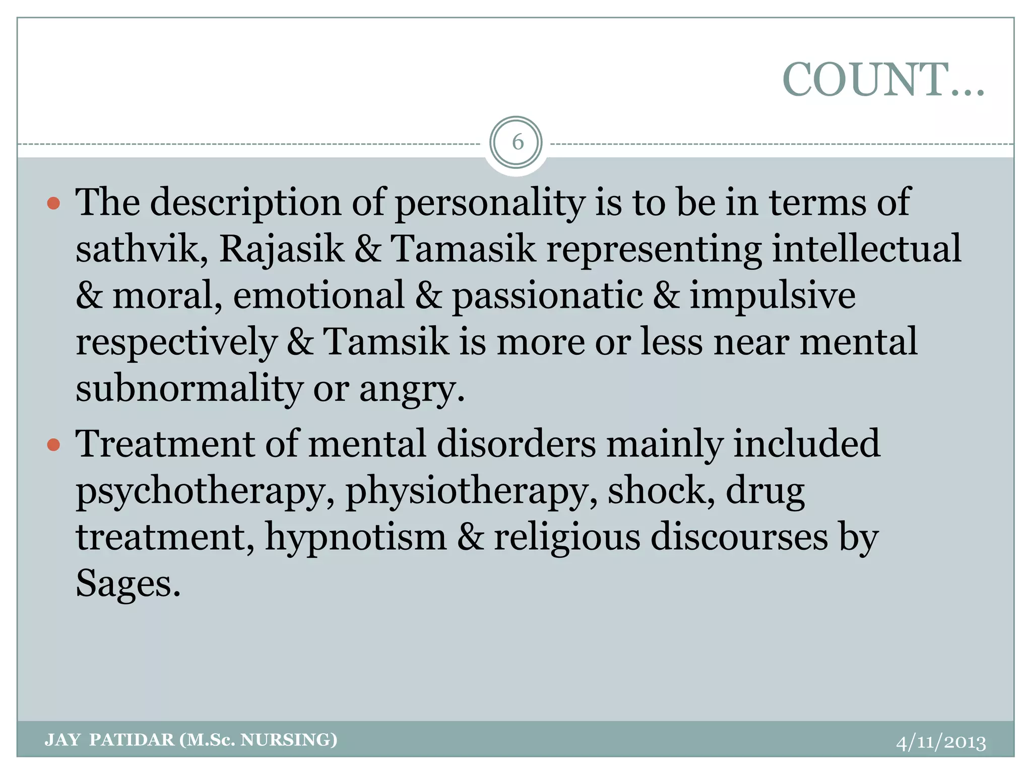 History of psychiatry in india | PPTX