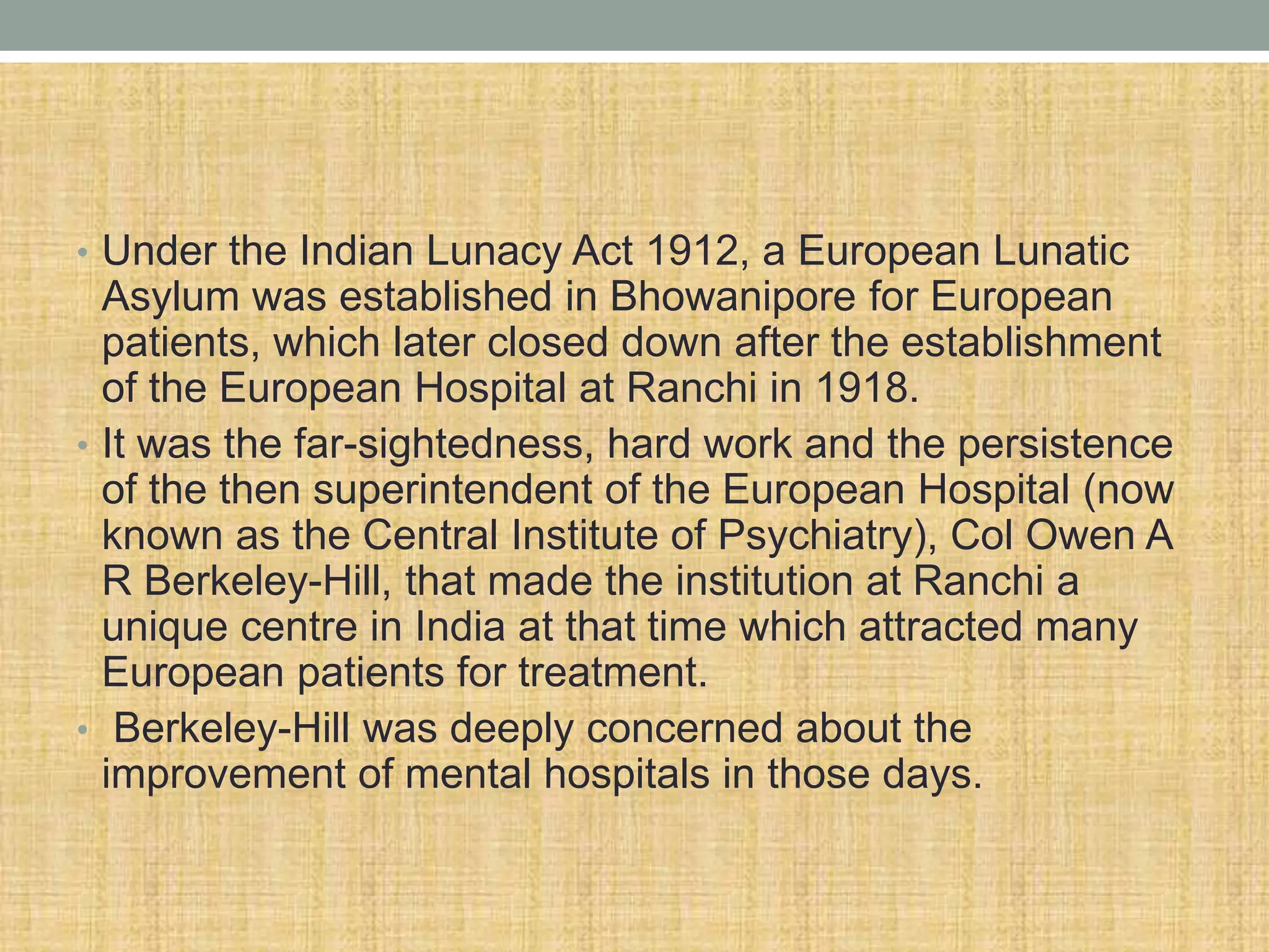 History of psychiatry in india | PPTX