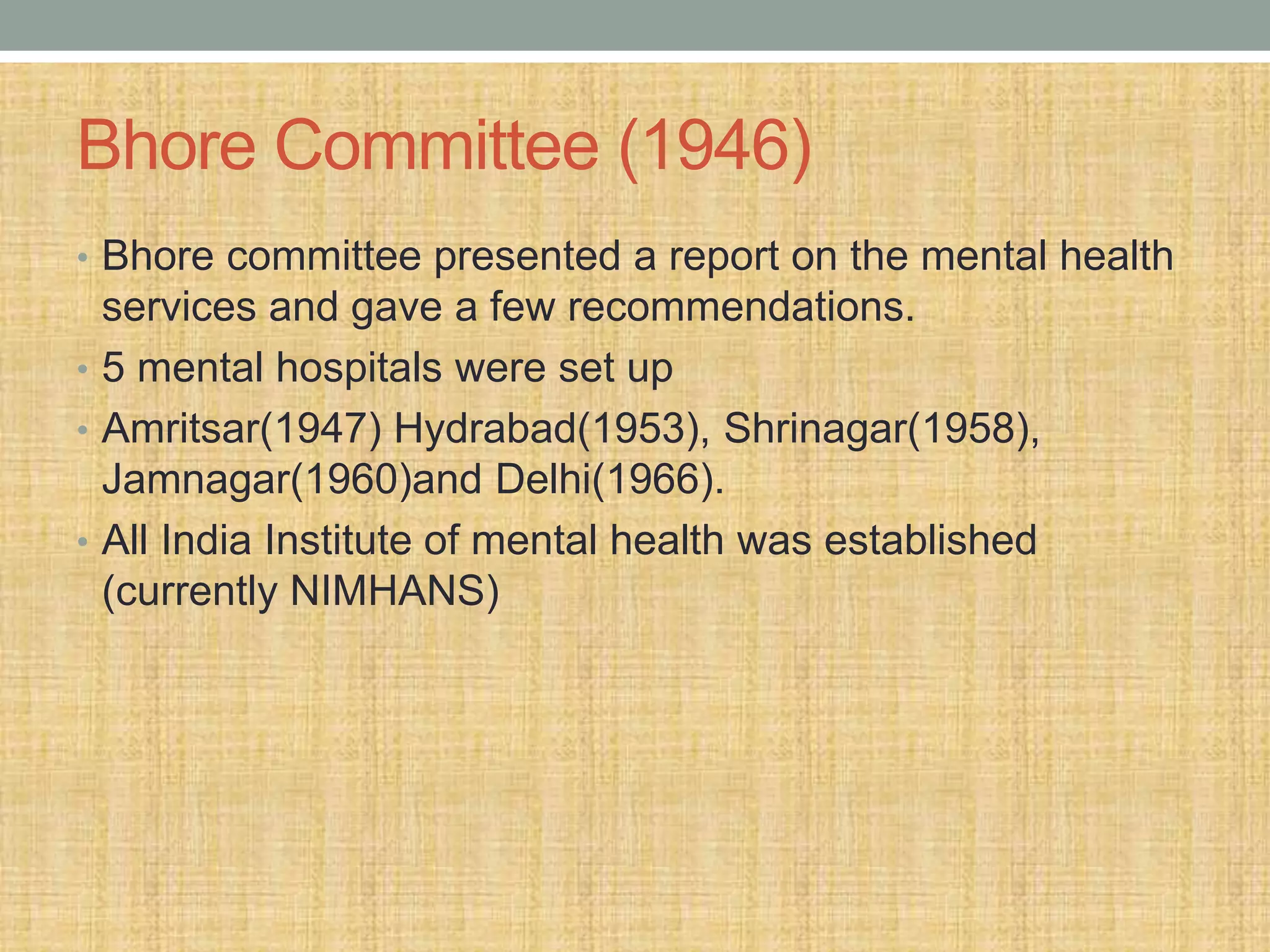 History of psychiatry in india | PPTX