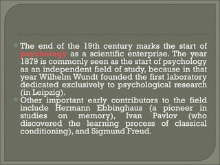 History of psychology | PPT