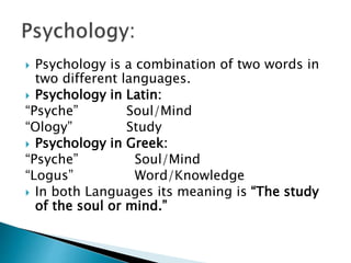 History of psychology and aptitude presentation by asad bs 3 | PPT
