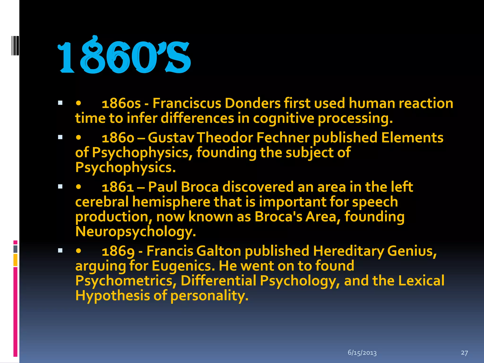 History of psychology (powerpoint) | PPTX