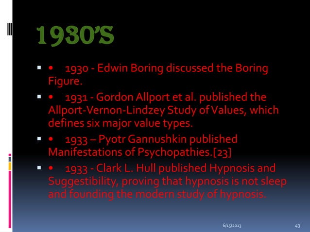 History of psychology (powerpoint) | PPTX | Science