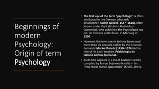 Brief History of psychology | PPTX