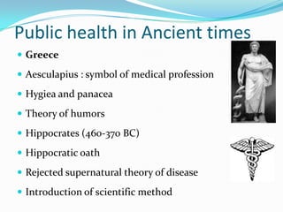 History of public health | PPTX