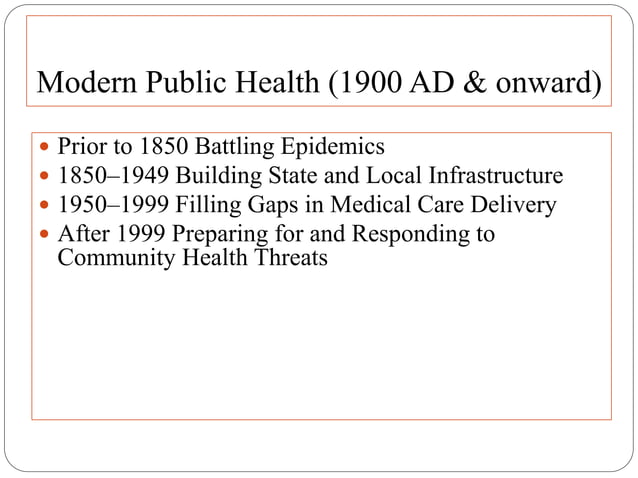 History of public health | PPTX | Infectious Diseases | Diseases and ...