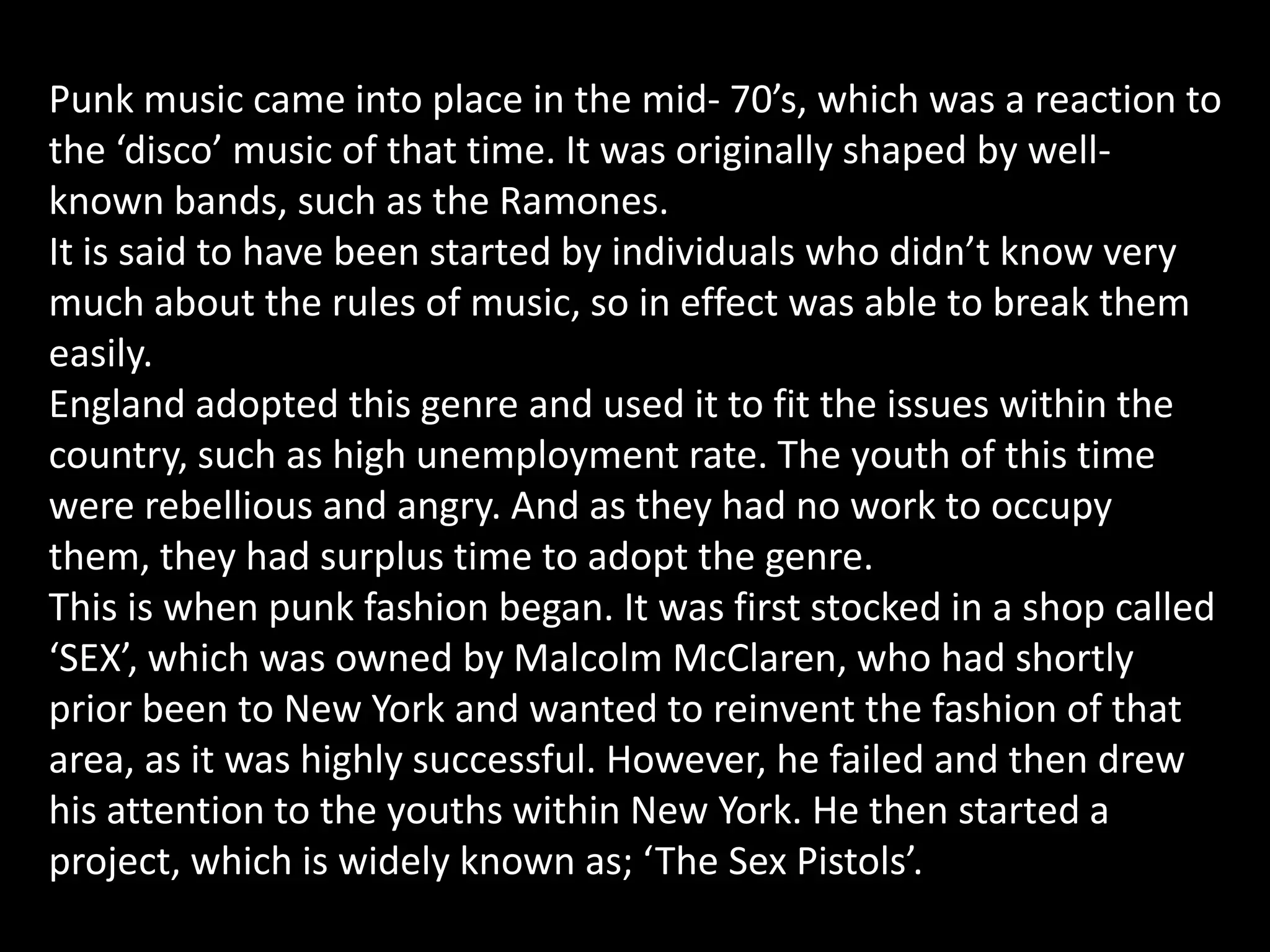 History of punk | PPTX