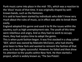History of punk | PPTX