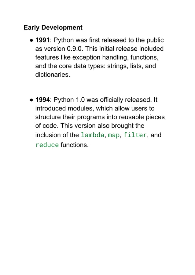 History Of Python Programming. | Pdf