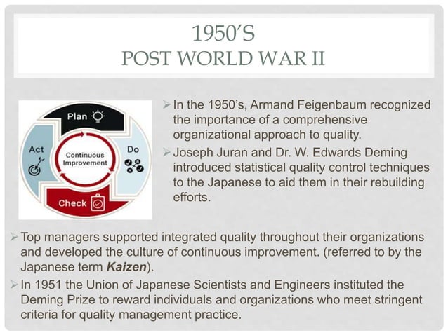 History of Quality Management | PPTX