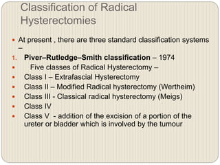 History of radical hysterectomy for cancer cervix | PPTX