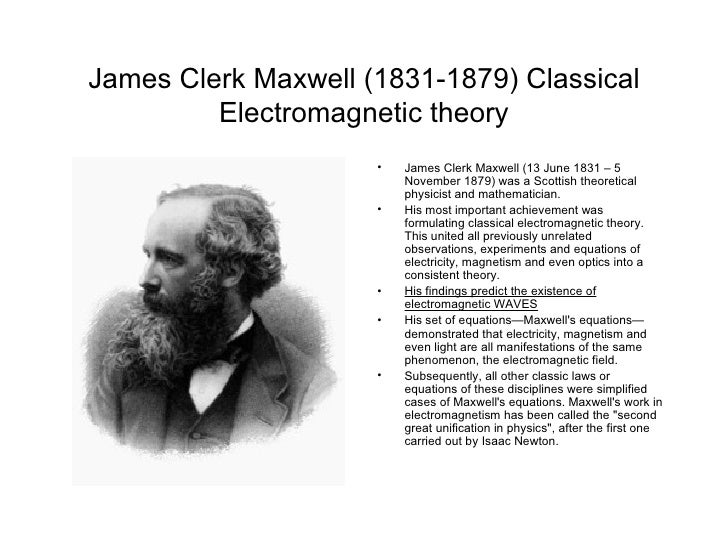 James Clerk Maxwell Electromagnetic Theory