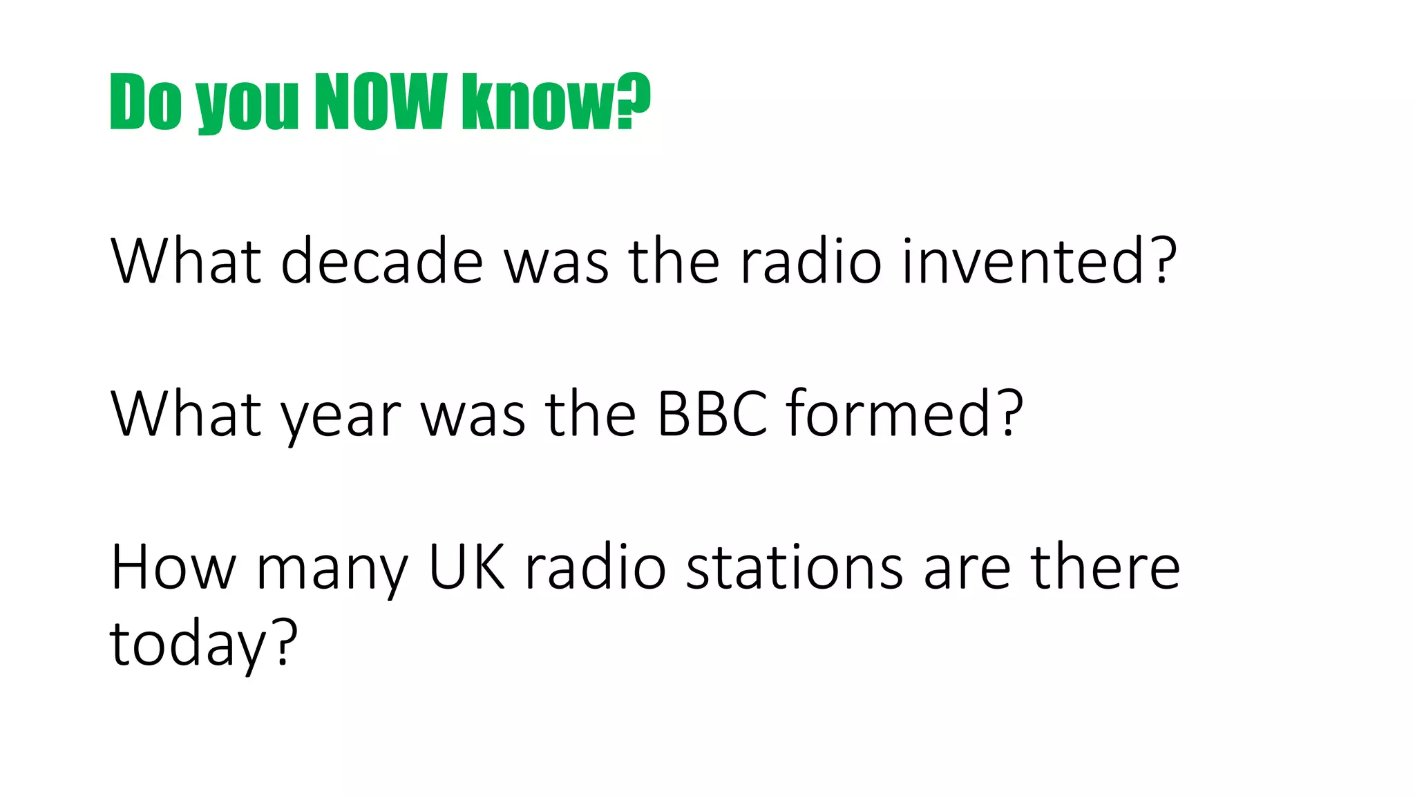 History of radio 1 | PPTX