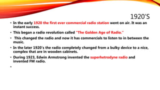 History of radio and its developments | PPTX