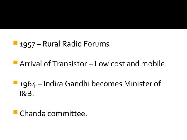 History of radio in india | PPT | Music | Entertainment