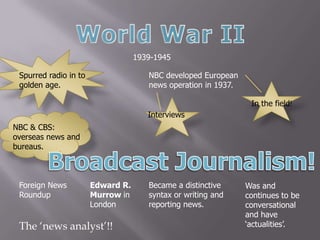 History of radio news | PPTX