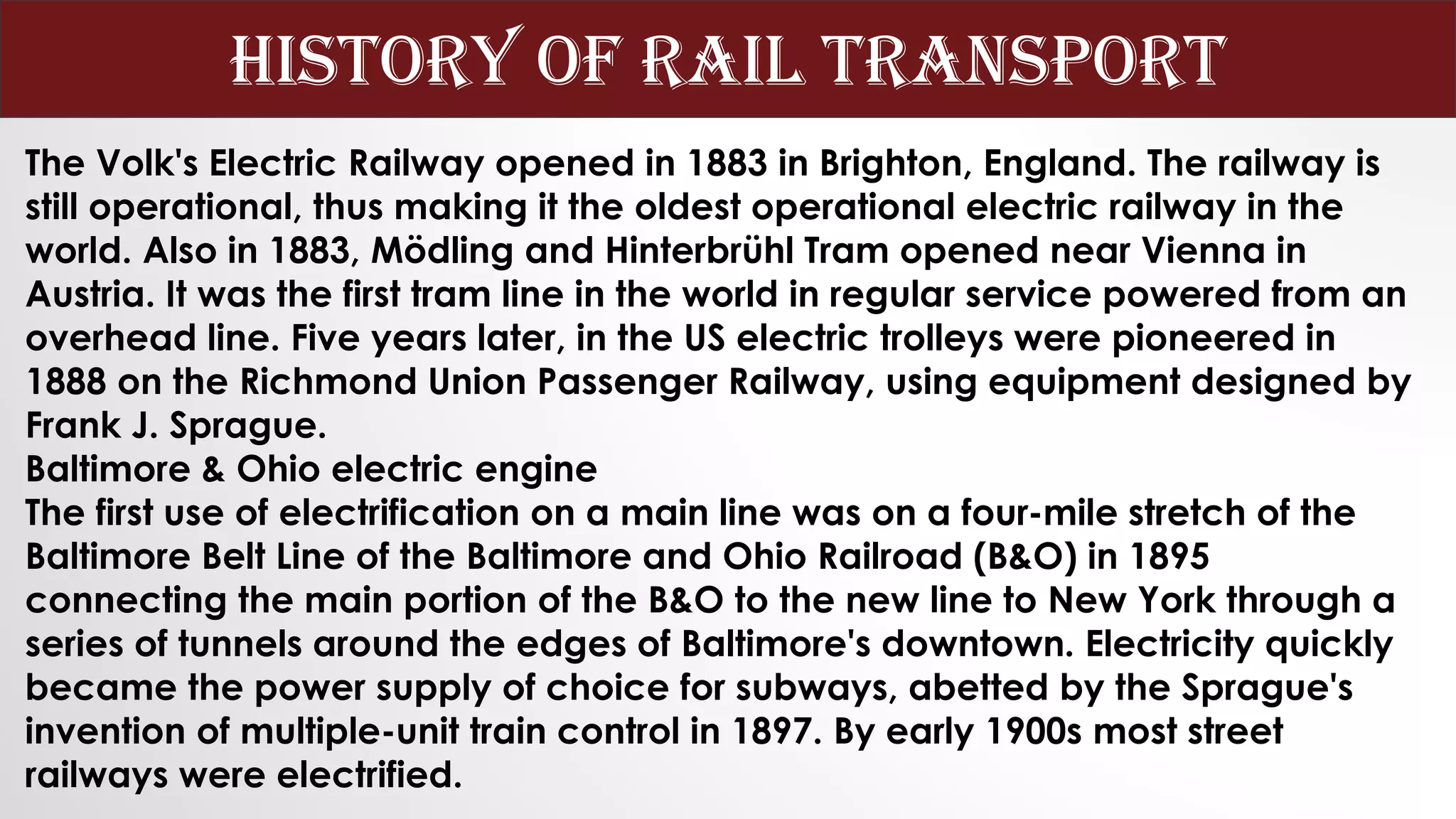 History of Railtransport | PDF