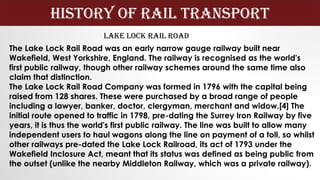History of Railtransport | PDF