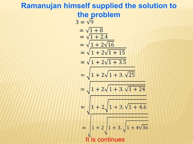 History of ramanujan's and his contributions in mathematics by, sandeep ...
