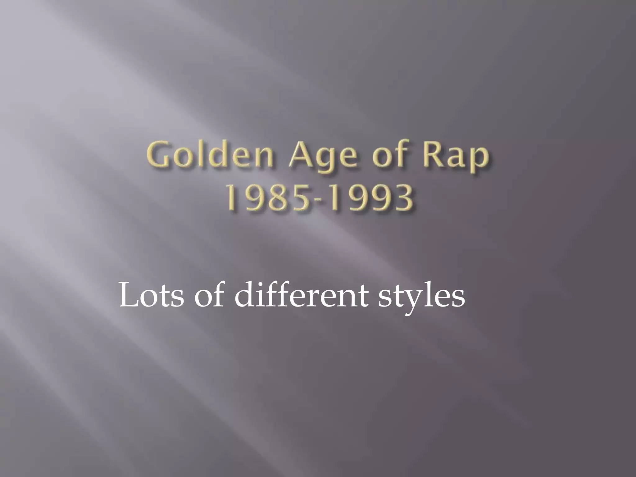 History of Rap | PPTX