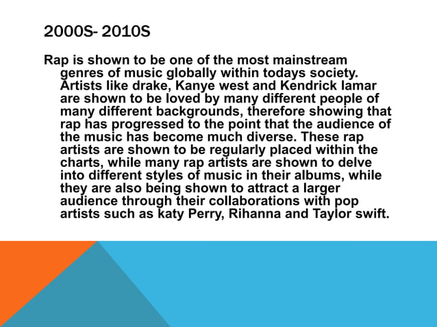 History of rap | PPTX | Hip Hop Music | Music