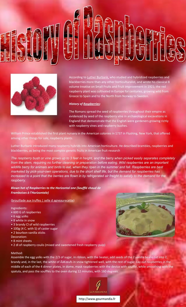 History of raspberries | PPT
