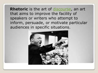 History of rhetoric and principles of oratory skills | PPTX