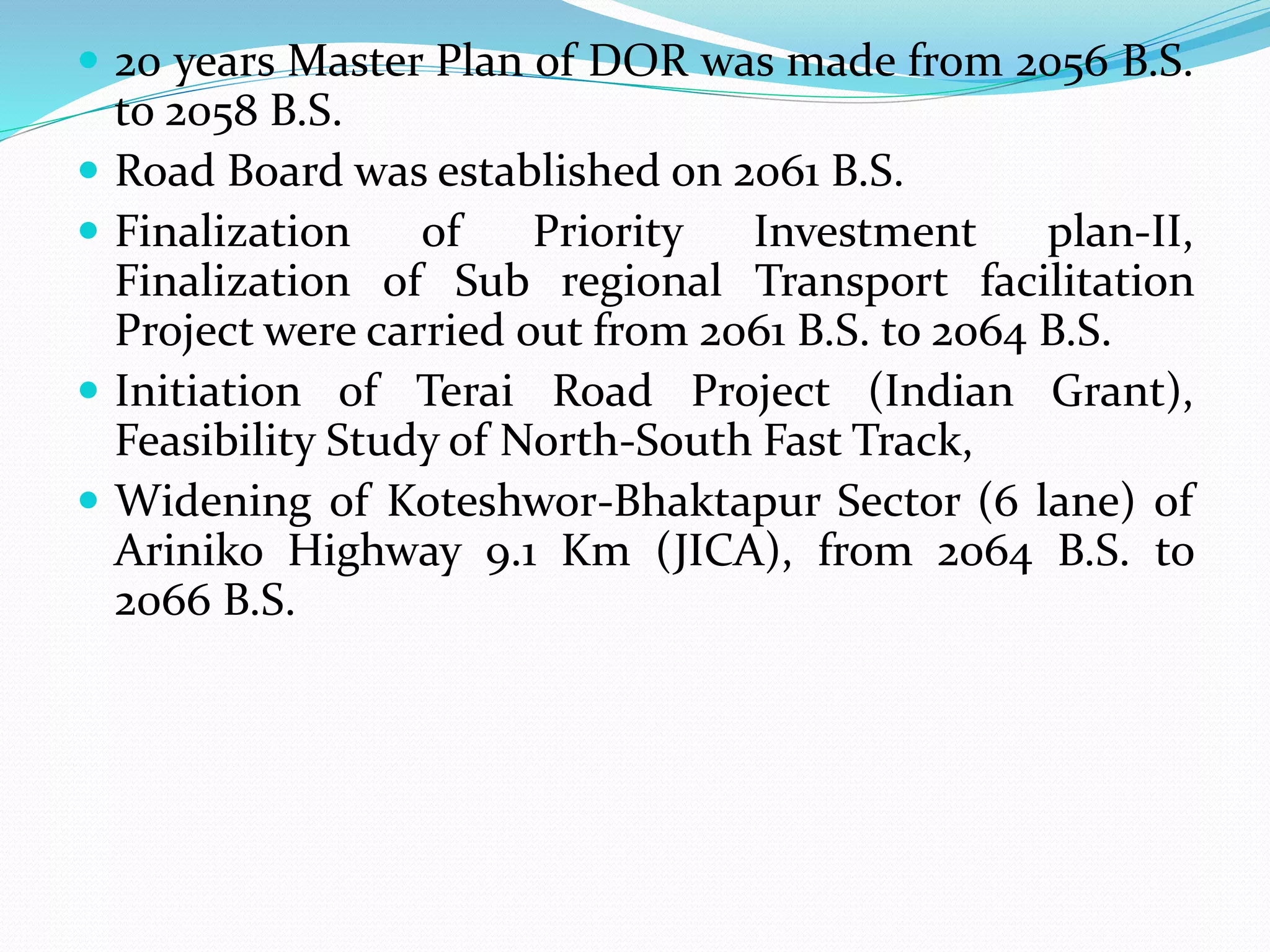 History of road in Nepal | PPTX